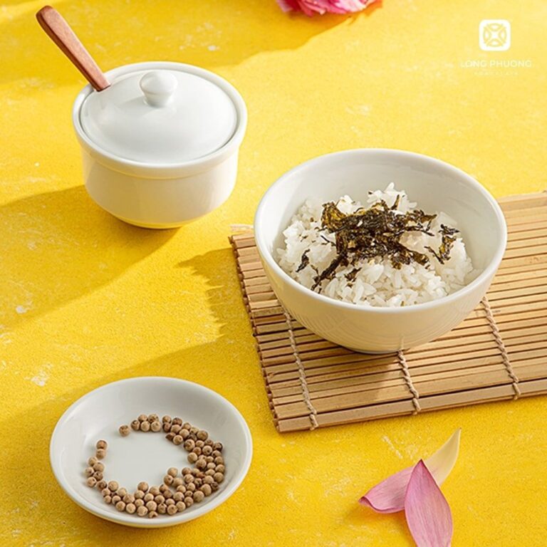 Porcelain Rice Bowls by Long Phuong Porcelain